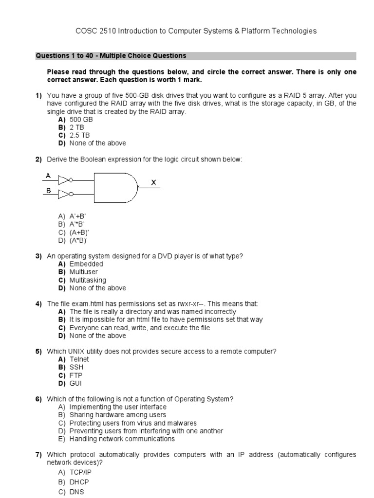 CS&PT PracticeExam | PDF | Read Only Memory | Computer Data Storage