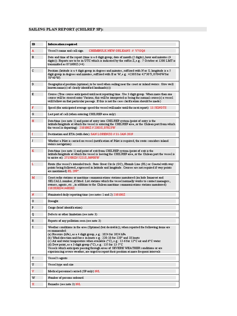 Sailing Plan Report | PDF | Longitude | Transport