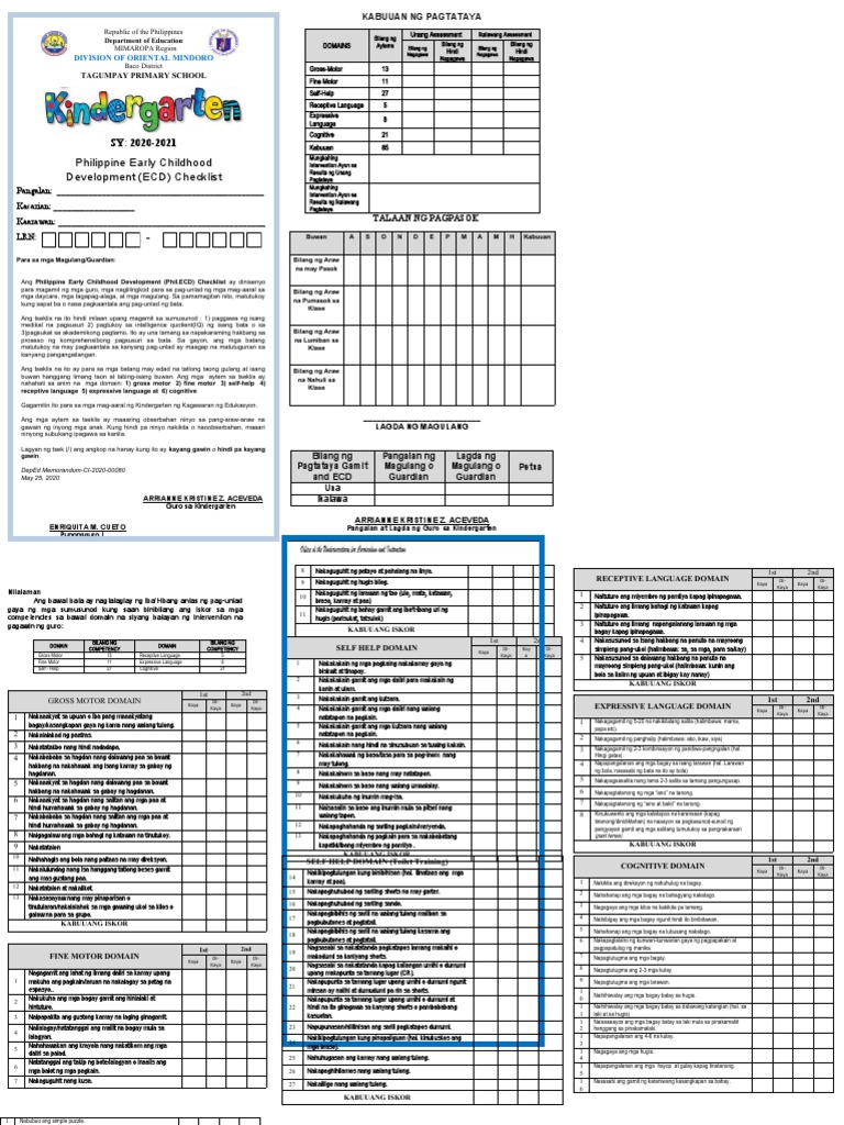 Ecd Card 2020 - 2021 Revised | PDF