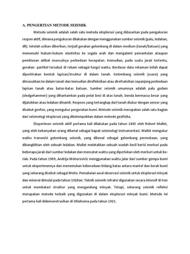 Metode Seismik | PDF