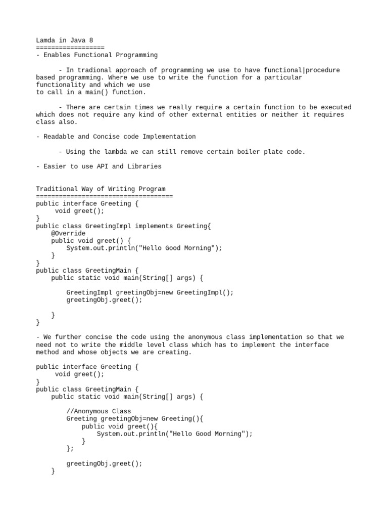 An In Depth Guide To Using Lambda Expressions In Java 8 Pdf Anonymous Function Class