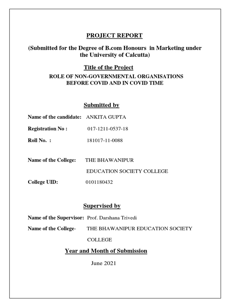 NGOs' Impact Pre and During COVID-19 | PDF | Non Governmental ...