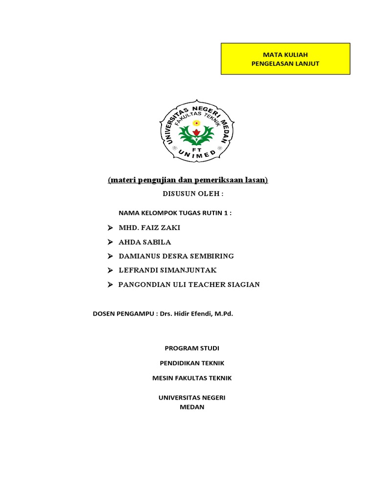 Pengujian dan Pemeriksaan Hasil Lasan | PDF | Komputer