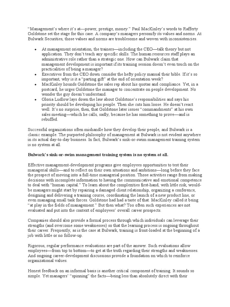 HBS Case Study | Download Free PDF | Performance Appraisal