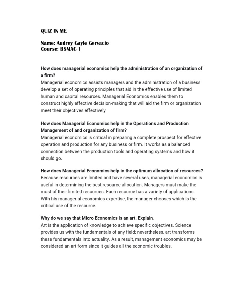Managerial Accounting Quiz | PDF