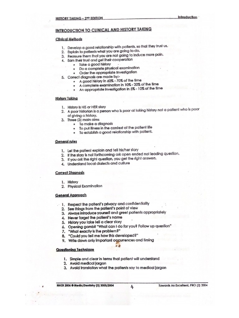 Introduction To HX Taking | PDF