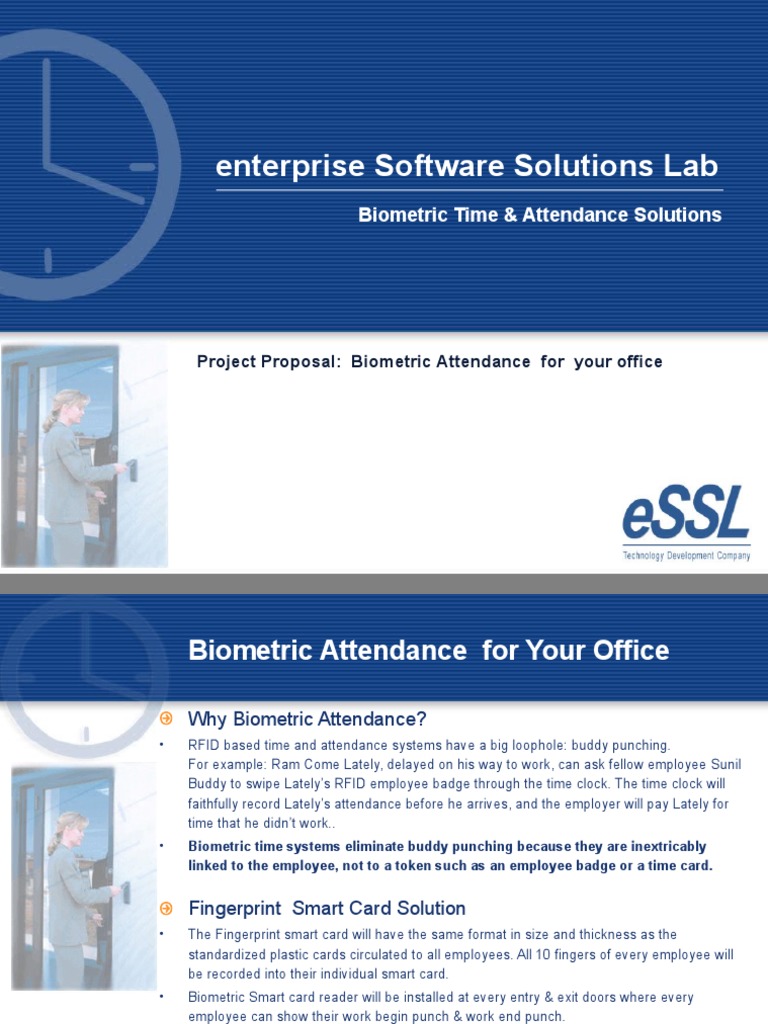 Enterprise Software Solutions Lab: Biometric Time & Attendance ...