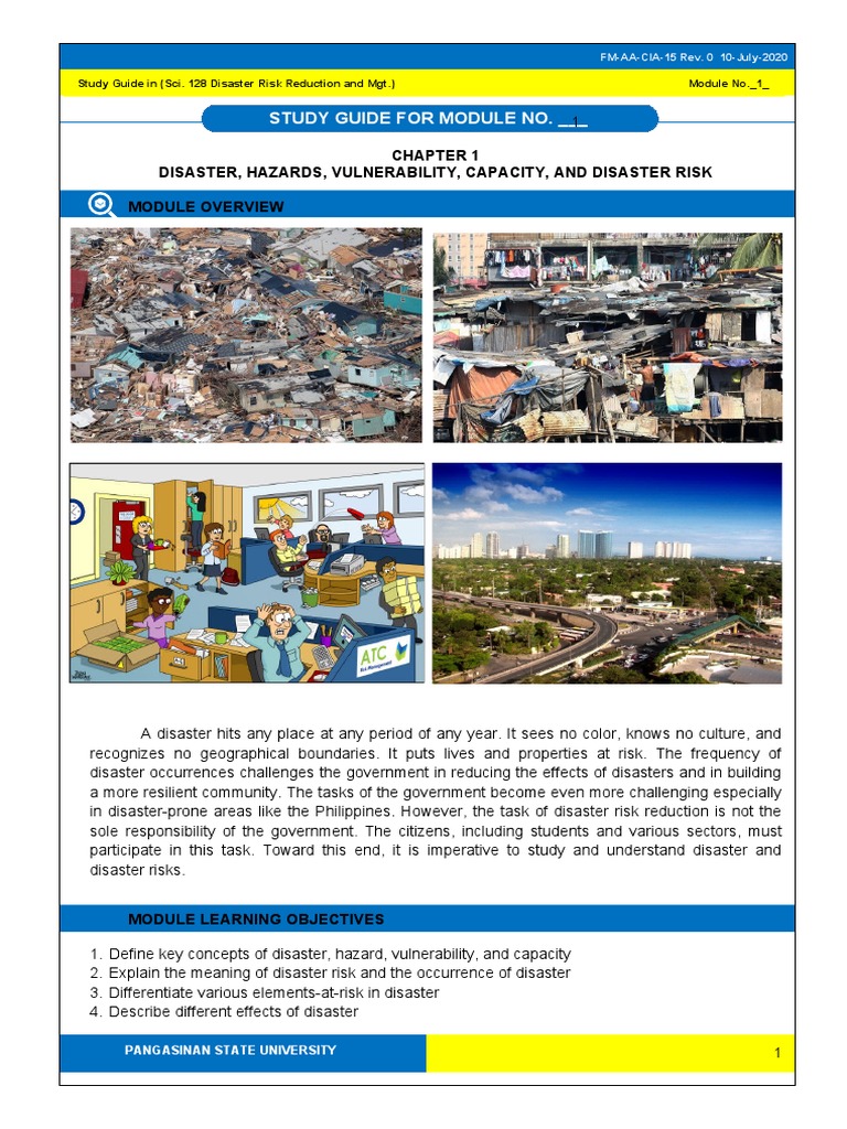 DRRM Study Guide - Sample | PDF | Hazards | Disaster Risk Reduction