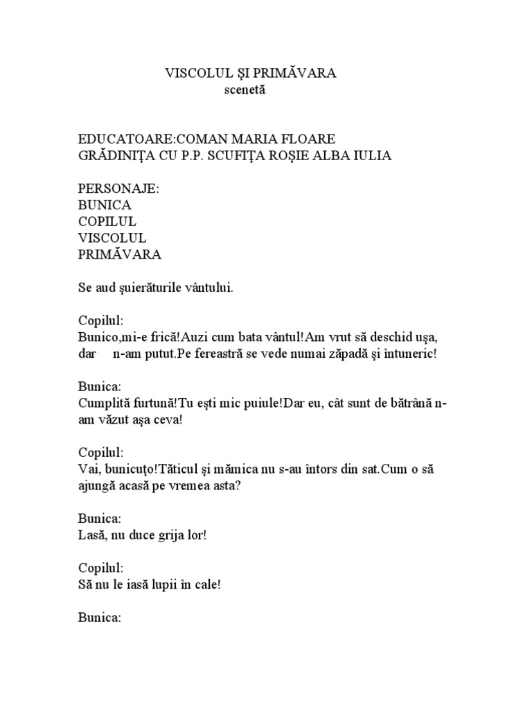 Viscolul Si Primavara | PDF