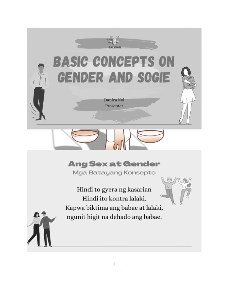 Basic Gender and SOGIE Concepts | PDF