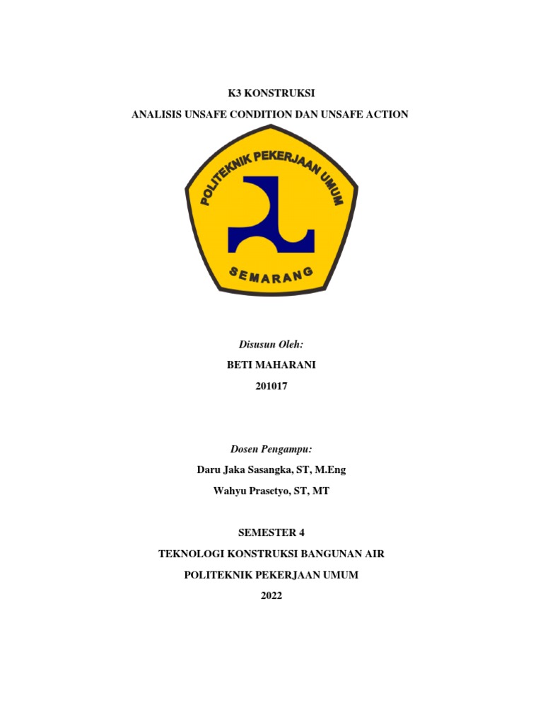 Contoh Unsafe Action dan Condition K3 | PDF