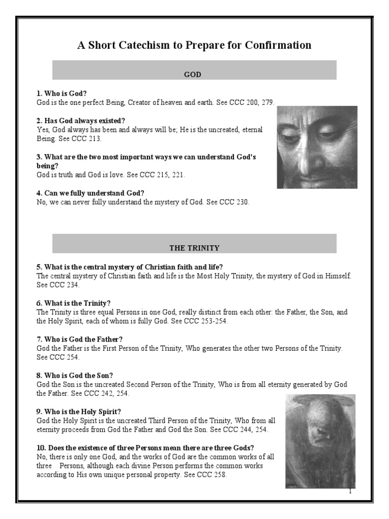 A Short Catechism To Prepare For Confirmation | PDF | Eucharist ...