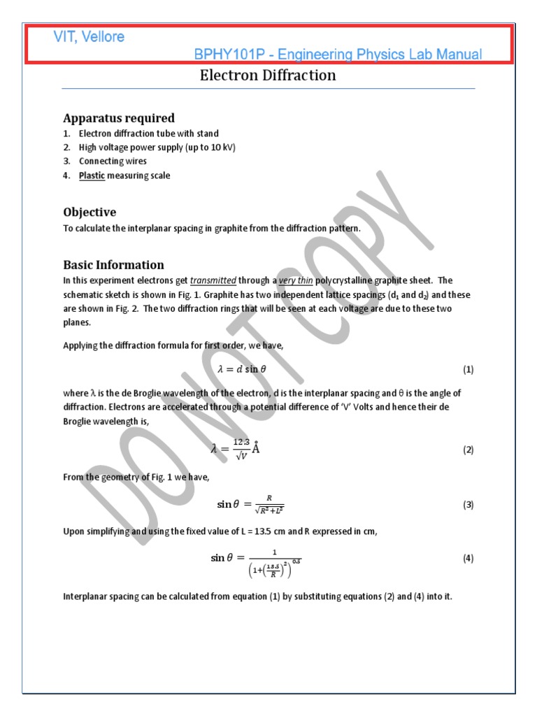 3.electron Diffraction | PDF