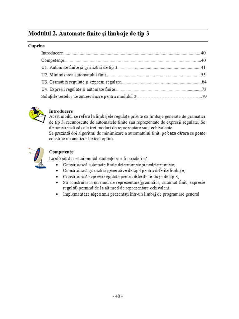 Modulul - 2 - Gramatici de Tip 3 Si Automate Finite | PDF