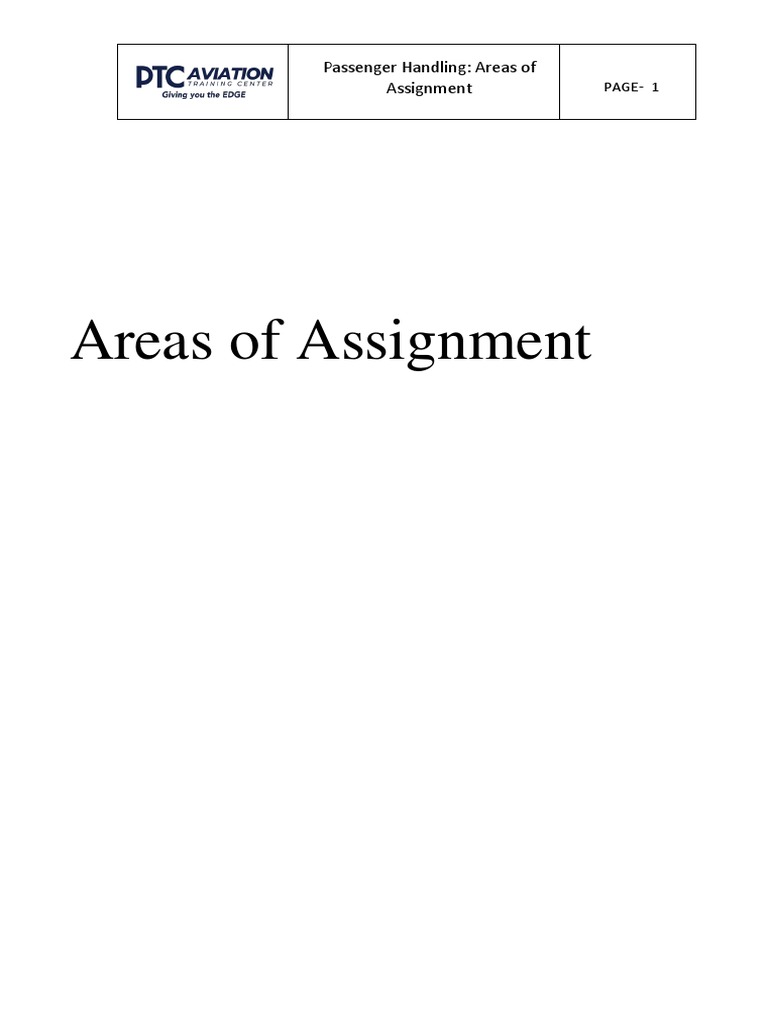 Day 5 - Areas of Assignment | Download Free PDF | Transport | Aviation