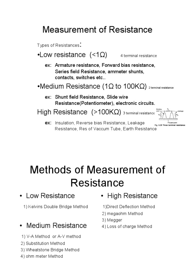 Resistance Measurement Techniques Explained | PDF