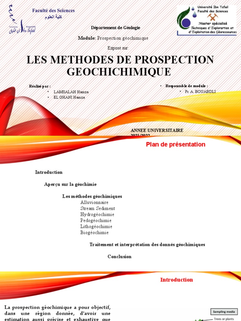 Les Méthodes Géochimiques - EL GHANI Hamza-LAMSALAH Hamza | PDF ...