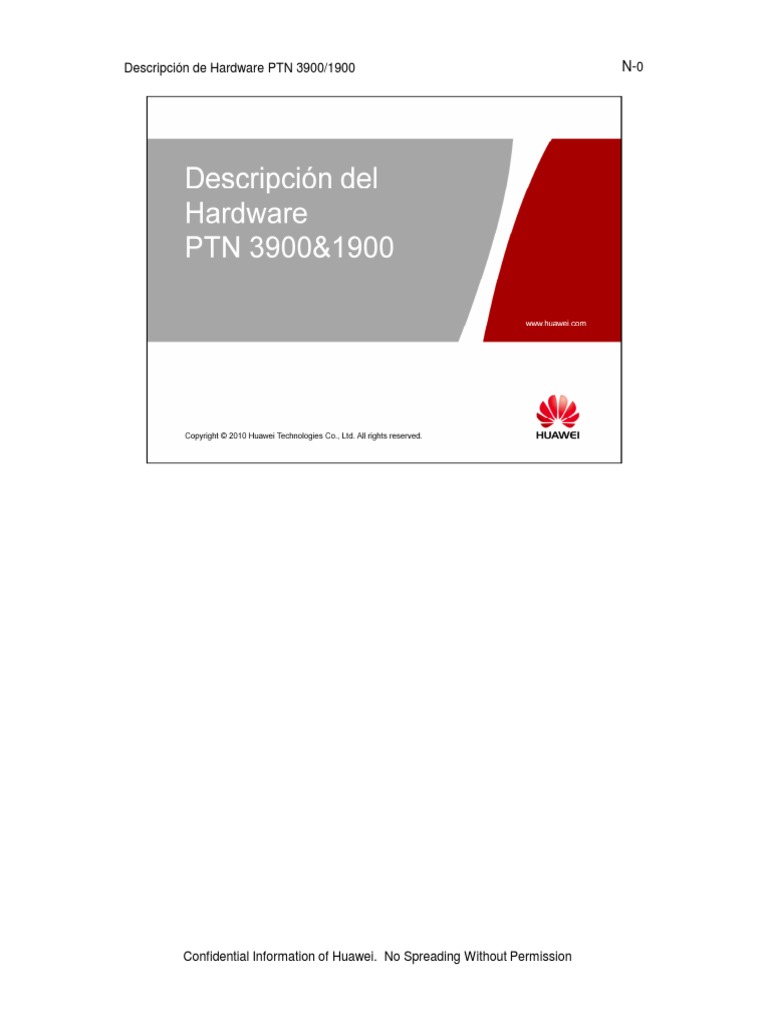 Descripcion Del Hardware de PTN 3900 y 1900 - Es-1 | PDF | Tecnologías ...