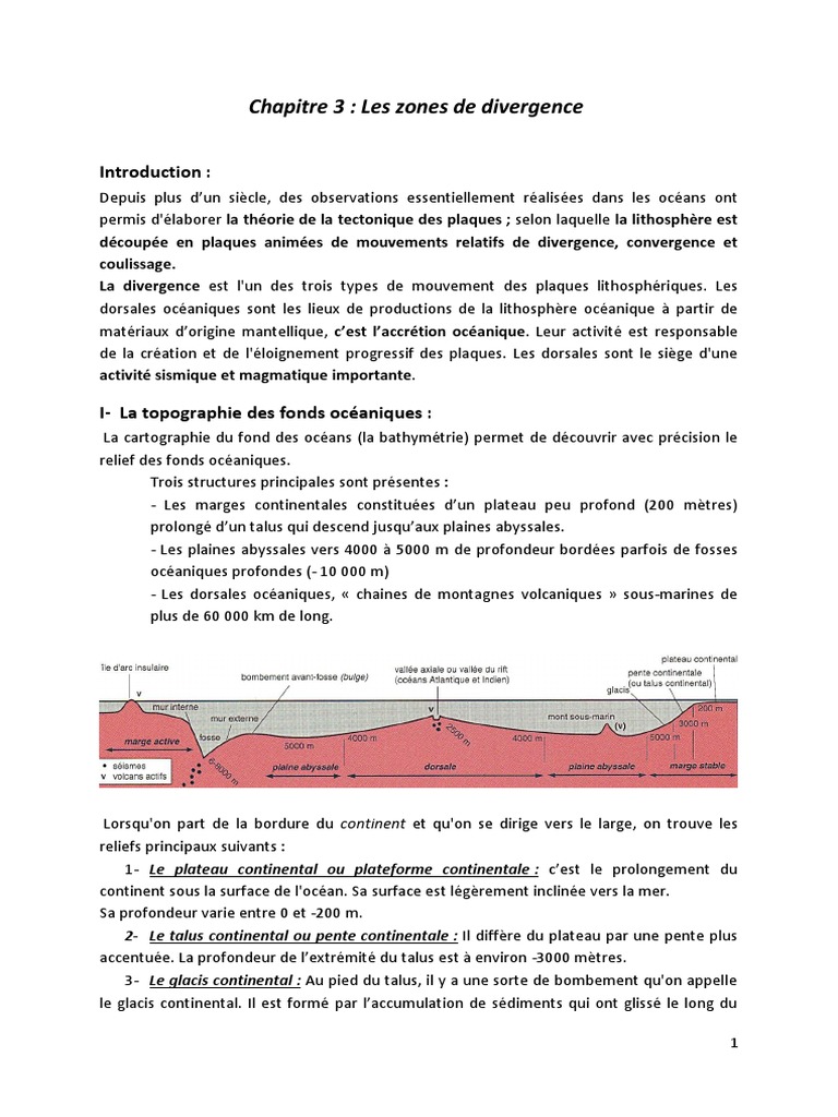 Chapitre 3 Les Zones de Divergence | PDF | Crevasse | Champ magnétique ...