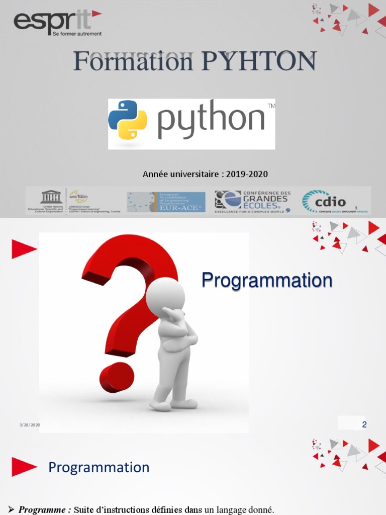 Les Bases Du Langage Python | PDF | Structure de contrôle | Compilateur