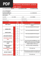 FMS Scoring Sheet | PDF