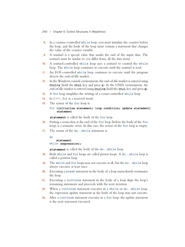 While: 290 - Chapter 5: Control Structures II (Repetition) | PDF ...