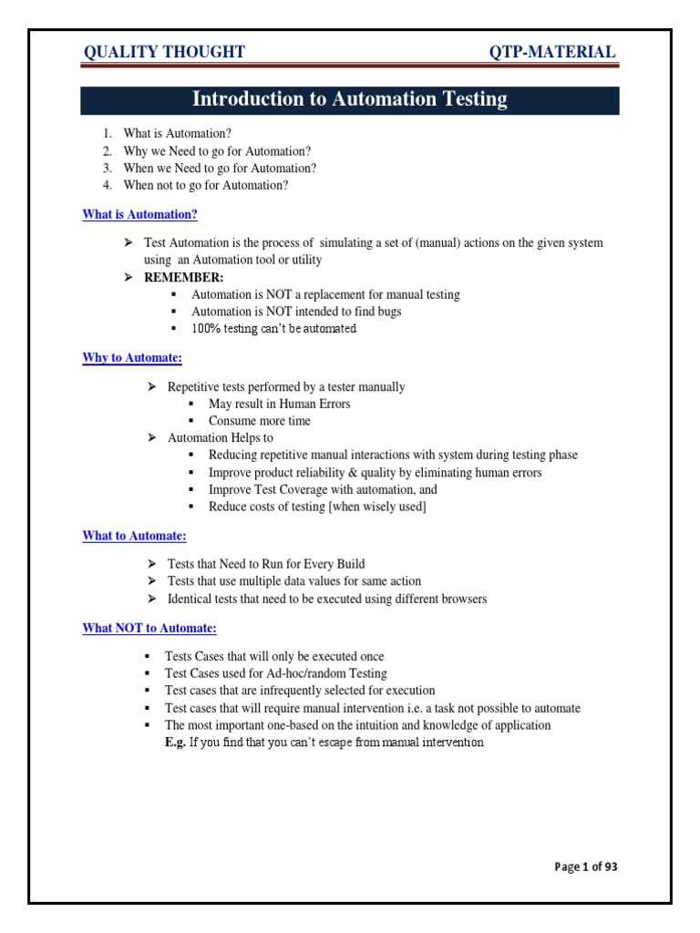 QTP Material | PDF | Computer Engineering | Information Age