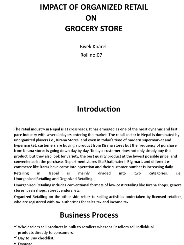 Impact of Organized Retail On | PDF | Retail | Convenience Store