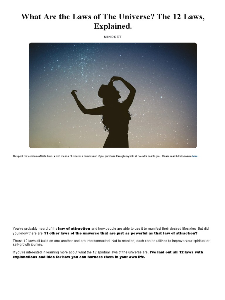 What Are The Laws of The Universe - The 12 Laws, Explained. - Days ...