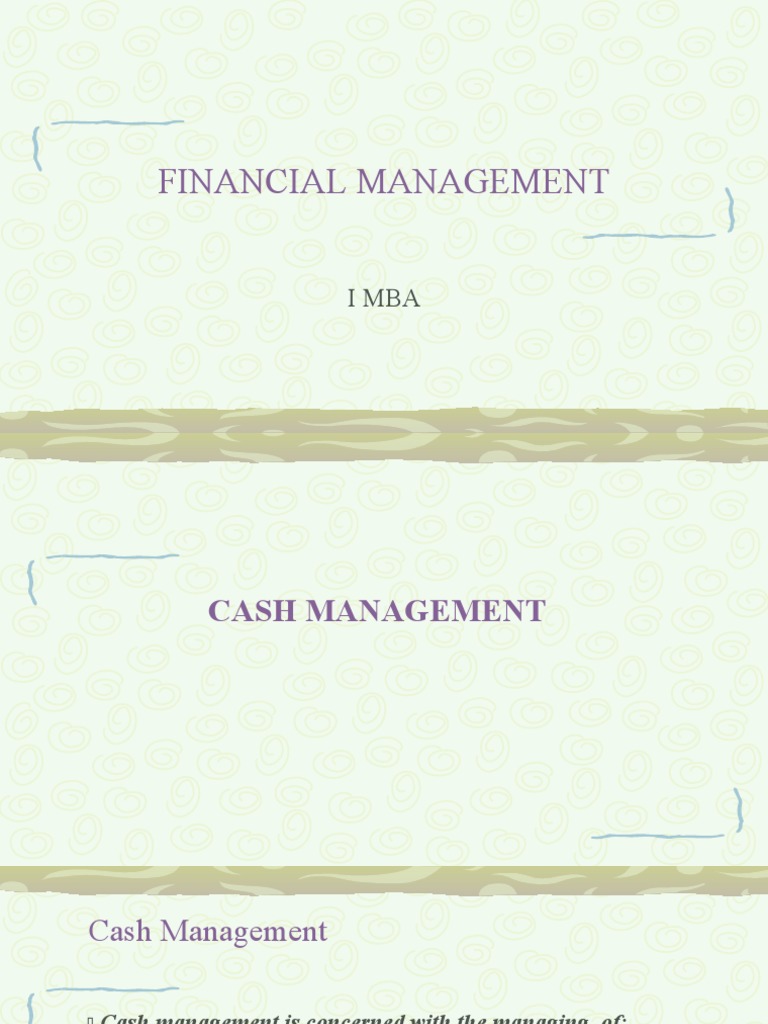 Cash Management | PDF | Clearing (Finance) | Banks