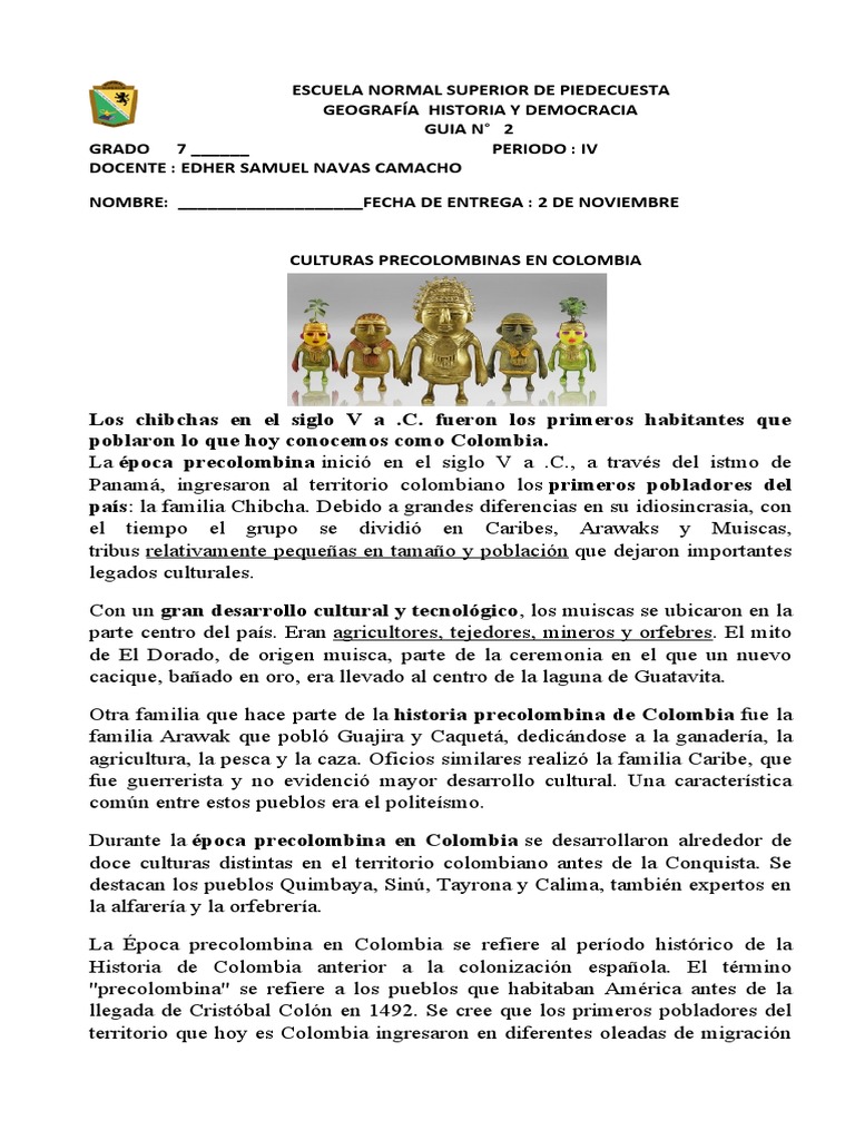 Culturas Precolombinas en Colombia | PDF | Colombia | Era precolombina