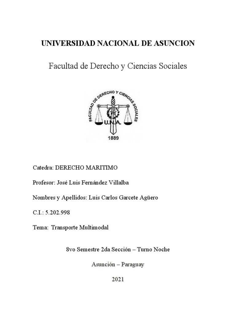 Trabajo Practico Maritimo-Transporte Multi | PDF | Transporte | Logística