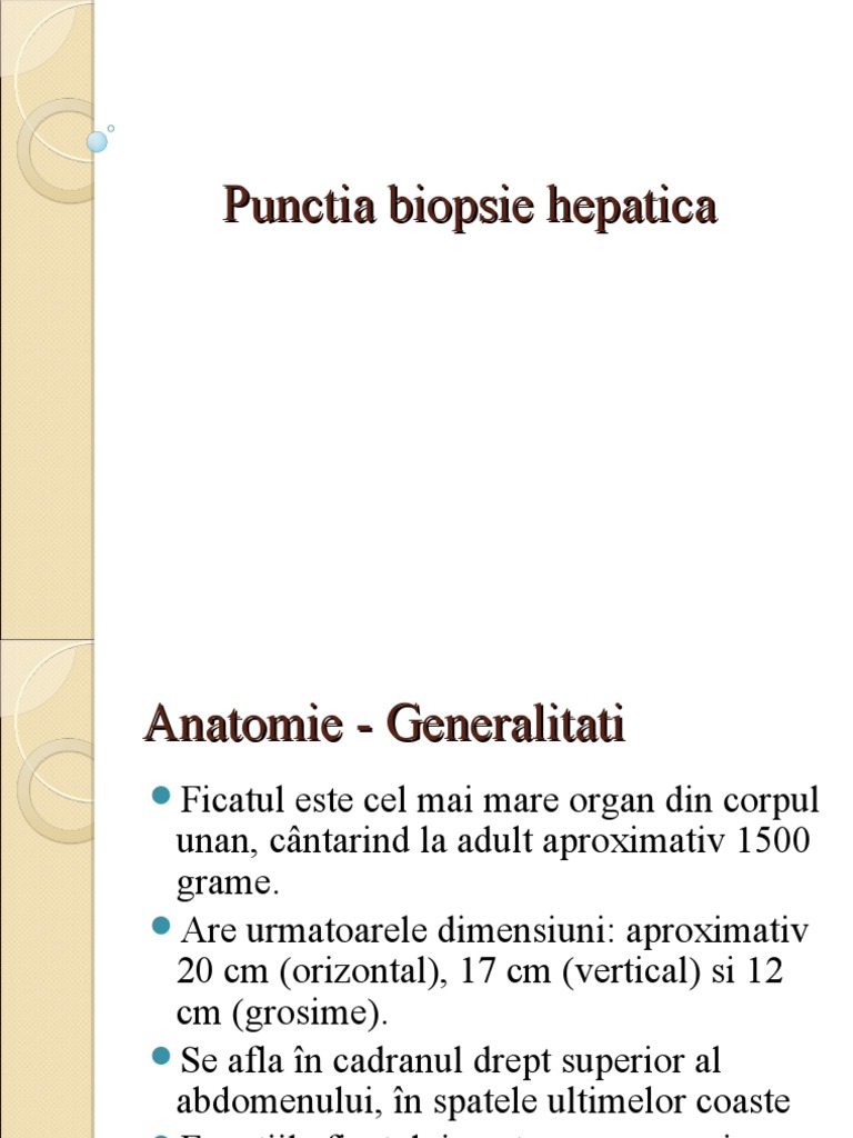 Punctia Biopsie Hepatica | PDF