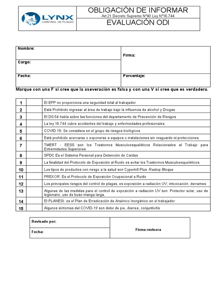 Evaluación ODI | PDF