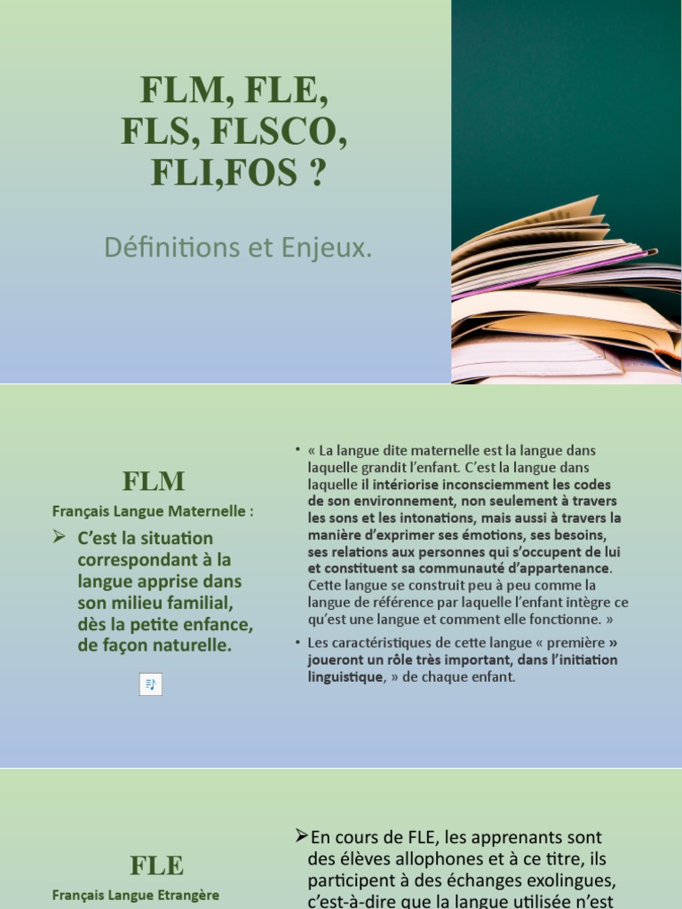 Définitions des Langues en Éducation | PDF | Apprentissage ...
