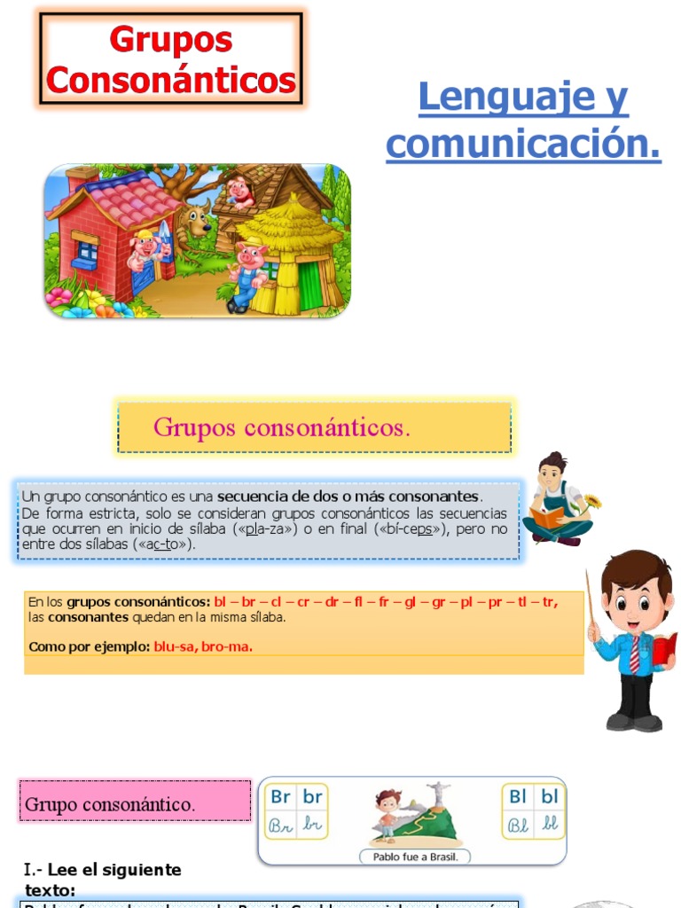 Grupos Consonánticos para Niños | PDF | Comunicación humana | Lingüística