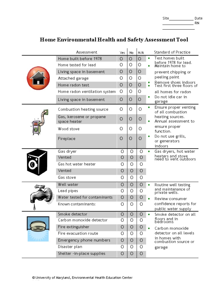 Home Environmental Health and Safety Assessment Tool | PDF | Stove ...