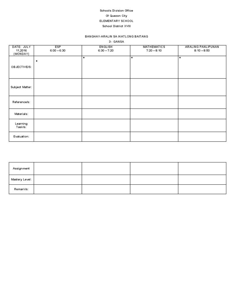 Blank DLL Format | PDF
