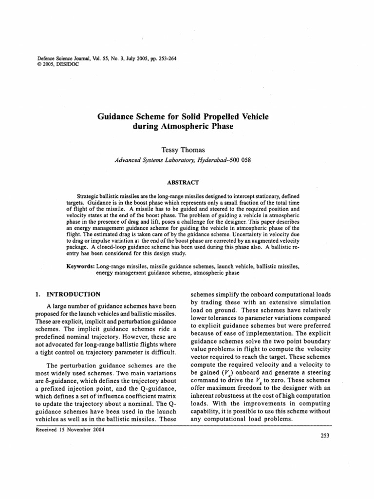 Guidance Algorithms | PDF | Guidance System | Attitude Control