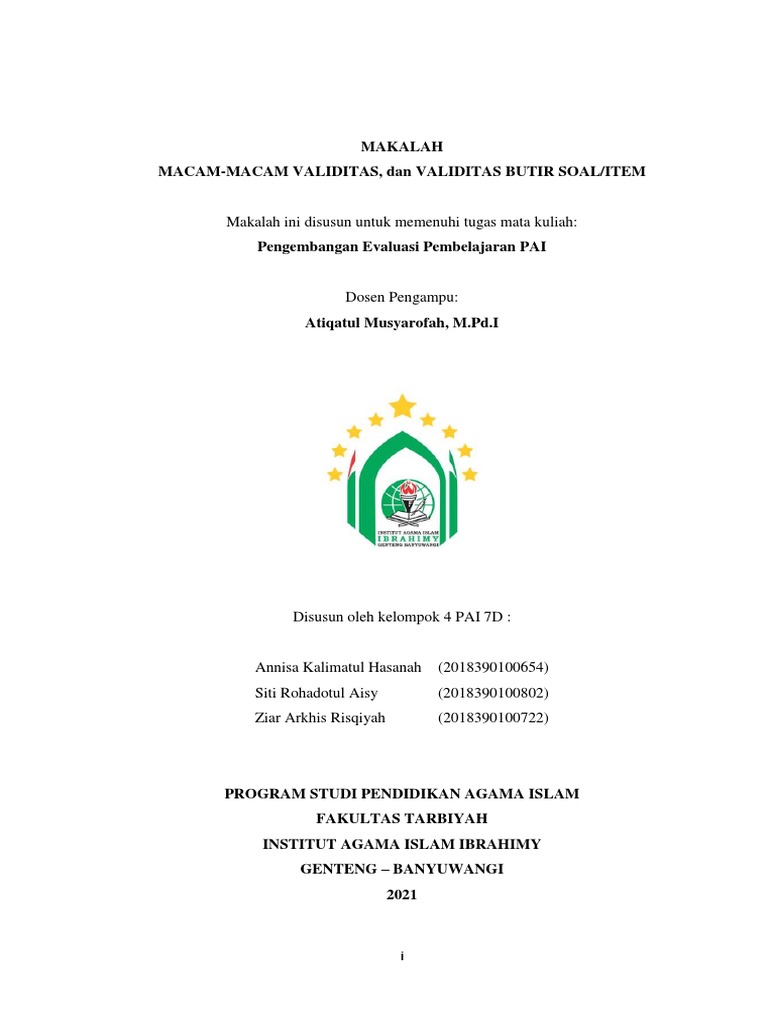 Makalah Validitas Fix | PDF