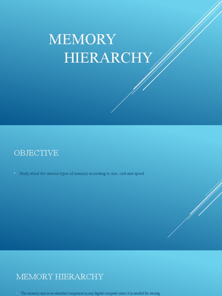Memory Hierarchy | PDF | Random Access Memory | Computer Data Storage