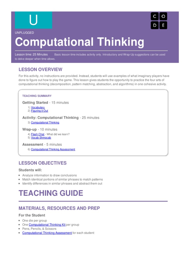 Teacher Computer Think | PDF | Thought | Algorithms