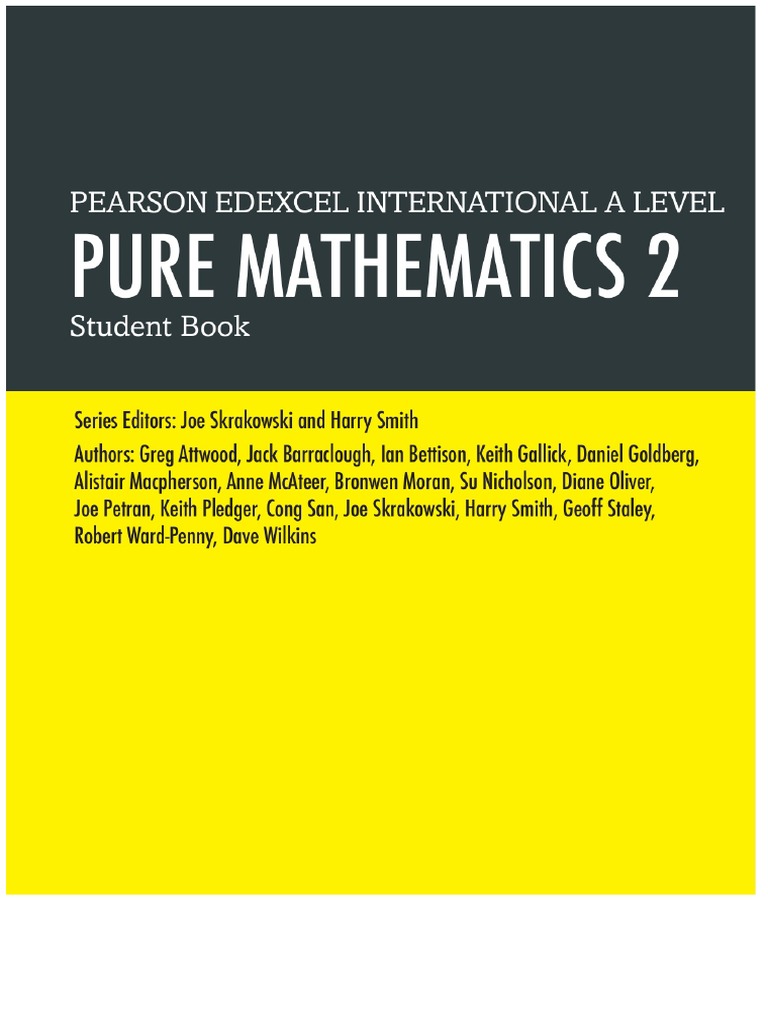 Edexcel IAL Pure Mathematics 2 Book | PDF