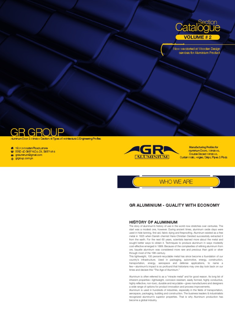 GR Aluminium Product Catalogue PDF | PDF | Aluminium | Metals