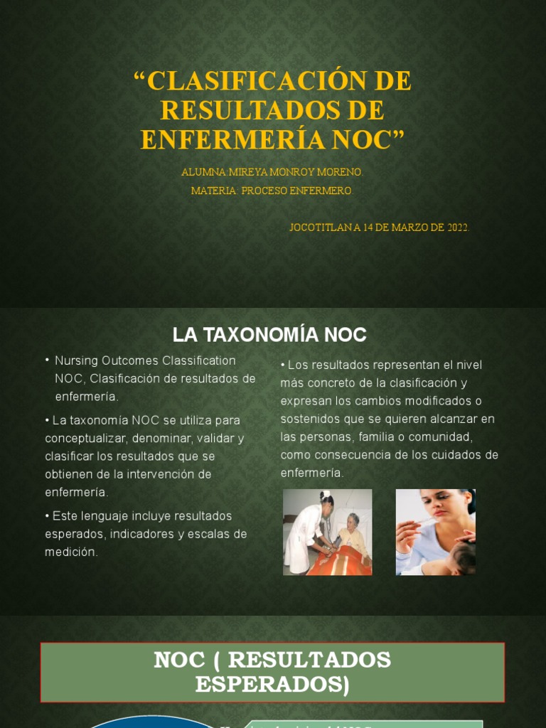 Clasificación de Resultados de Enfermería NOC | PDF | Enfermería | Comportamiento