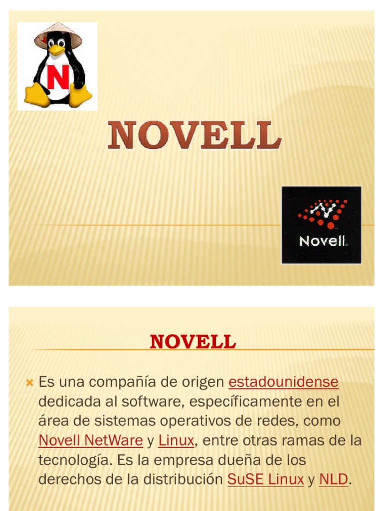 La historia y evolución de Novell, un pionero en sistemas operativos de red | PDF | Red de ...