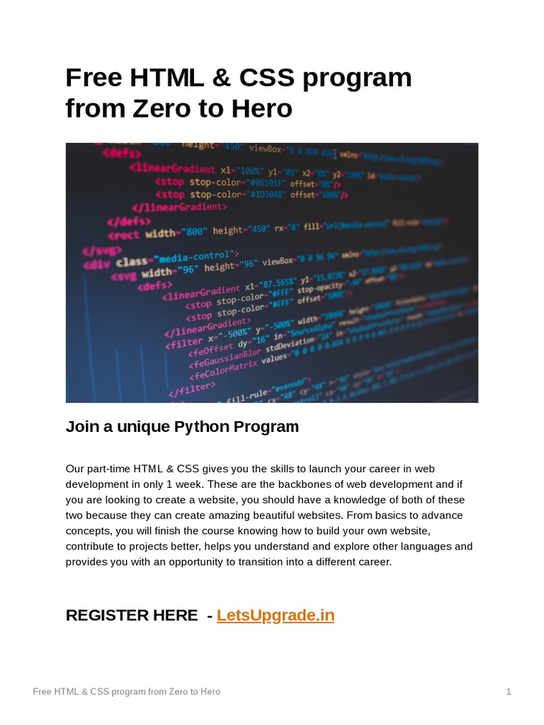 Free HTML CSS Program From Zero To Hero 1 90e5e8c905 | Download Free ... Free HTML CSS Program From Zero To Hero 1 90e5e8c905 | Download Free ...