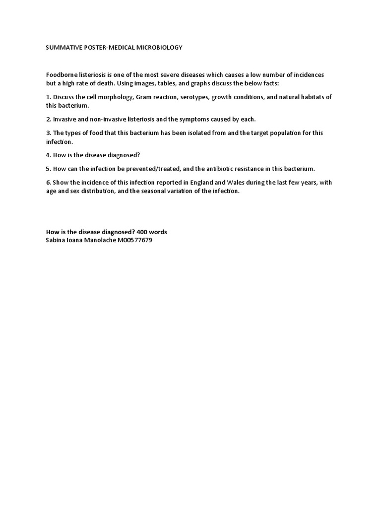 Summative Poster-Medical Microbiology | PDF