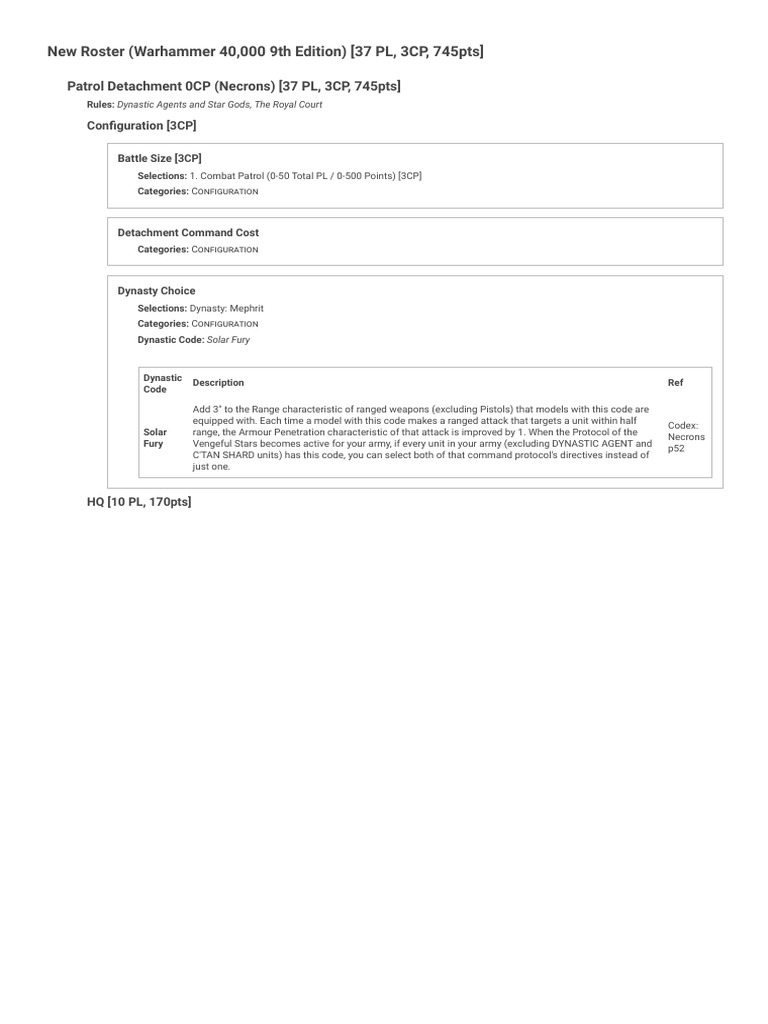 Necron Combat List | PDF | Military