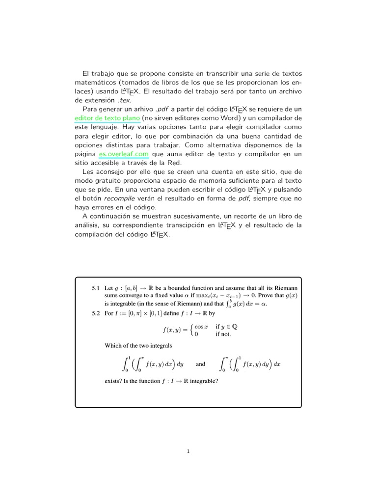 Instrucciones de La Tarea de Latex | PDF | Te X | Software